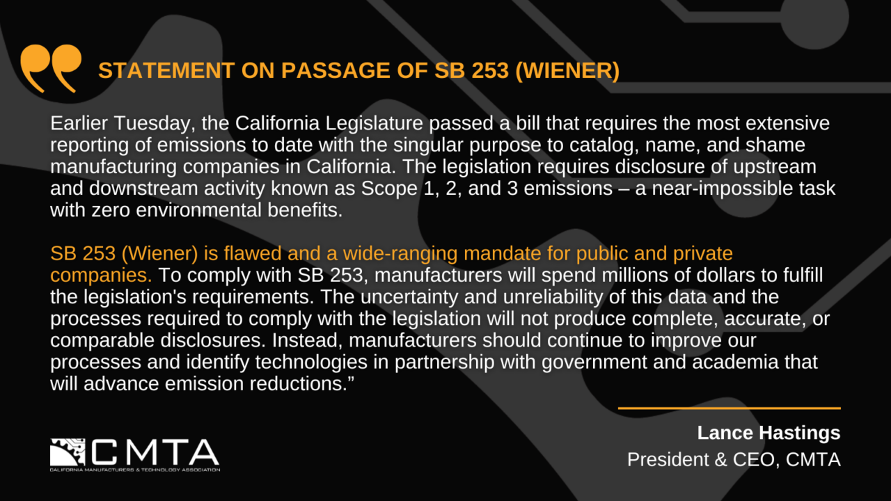 CMTA’S President & CEO Releases Statement on Passage of SB 253 (Wiener ...